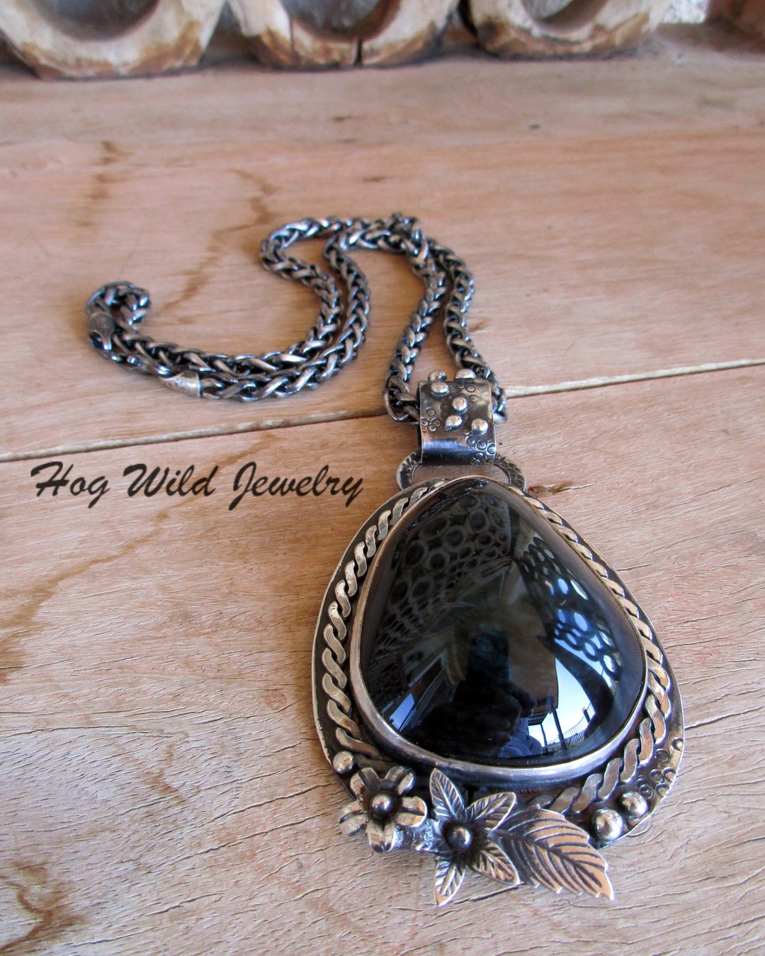 Artisan Handcrafted Velvet Obsidian Womens Pendant Necklace - Etsy