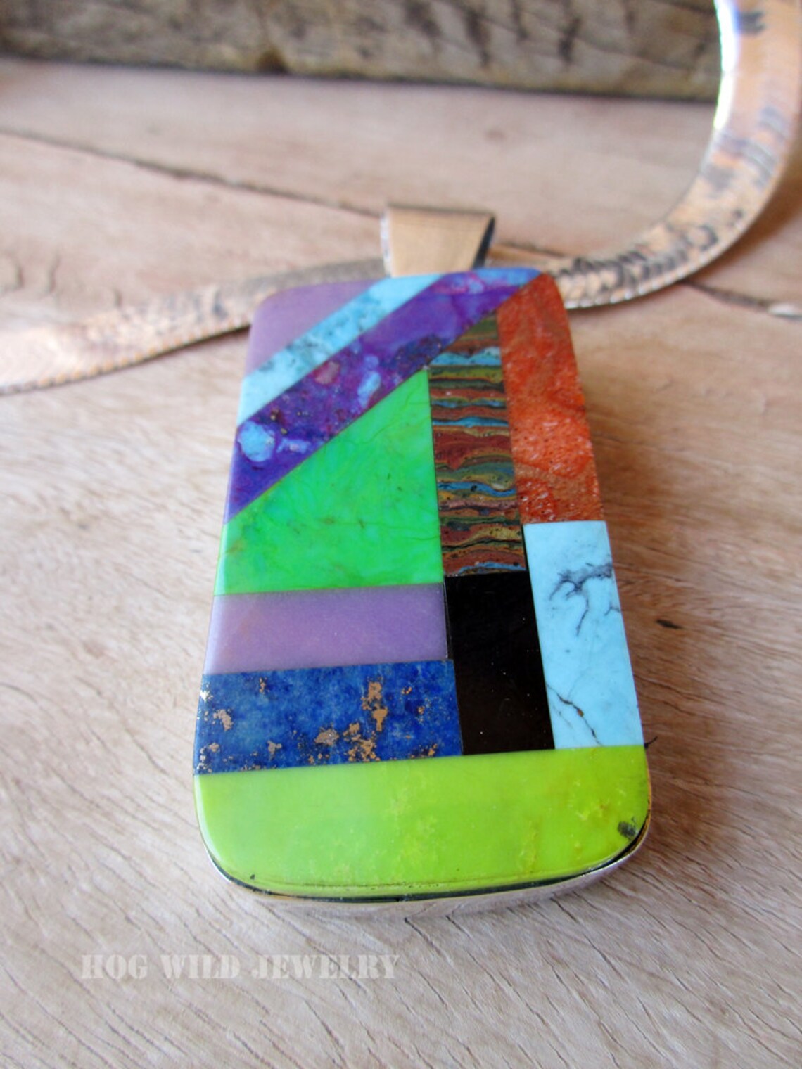 Women's Handcrafted Metal Smith Intarsia Sterling Silver Pendant ...