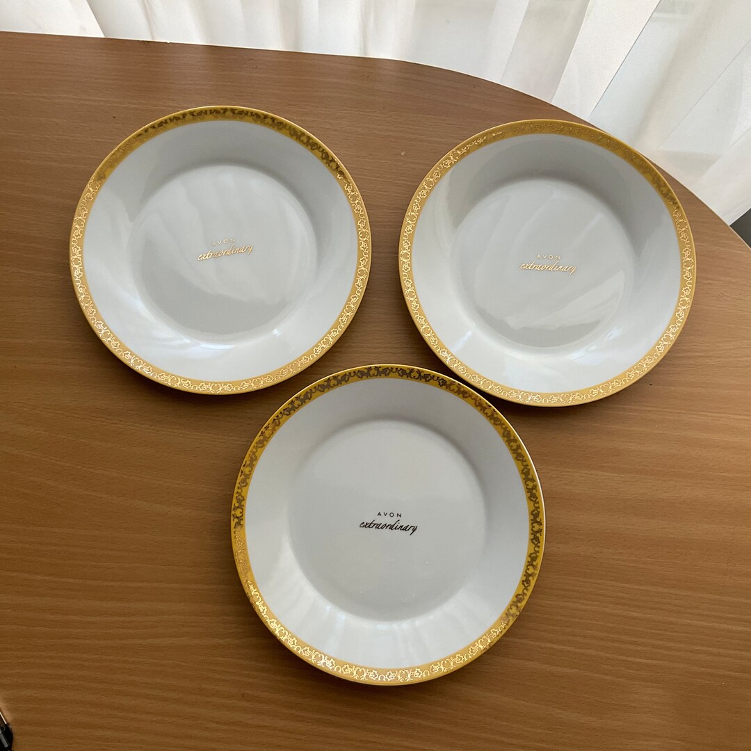 Vintage Avon Exclusive Collection Dinner Plates Extraordinary Set 3 Pc ...