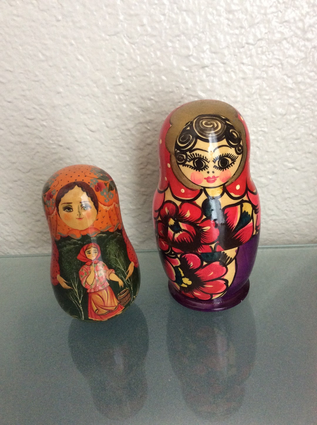 Vintage Russian Nesting Wood Doll Vintage 5pc /nevalyashka Little Doll ...