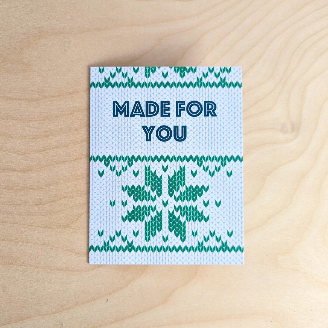 Holiday Knit Greeting Card for Knitted Gifts - Etsy