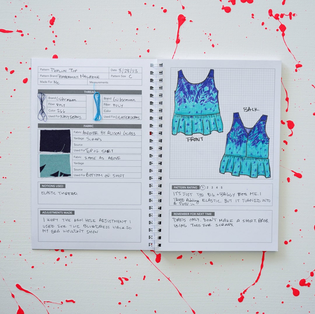 Sewing Journal / Planner / Notebook - Etsy