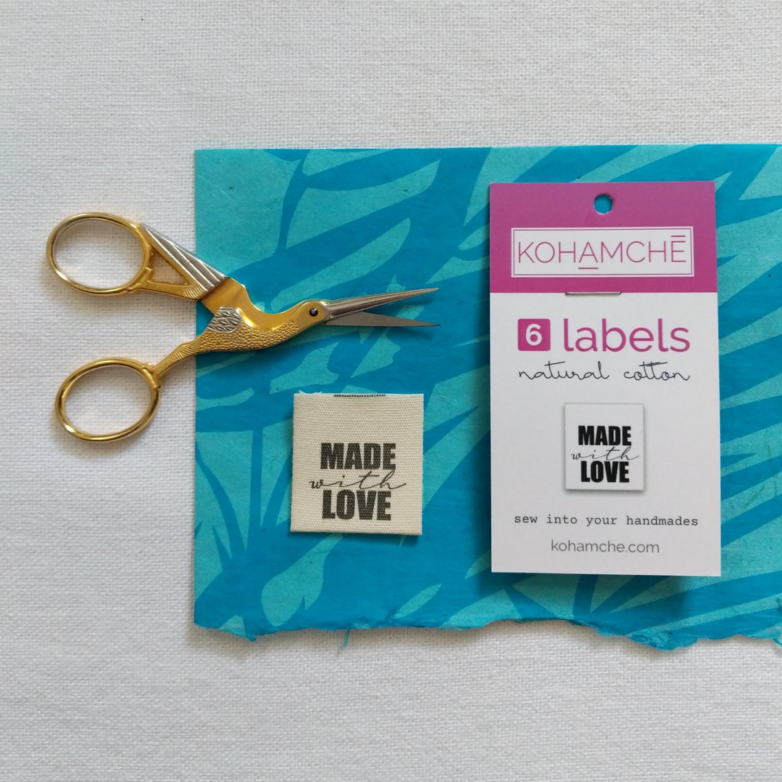 Cotton Sew in Clothing Labels Made With Love pack of 6 - Etsy