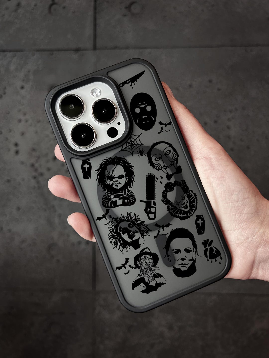 Horror Movie Villains Phone Case, Spooky Magsafe Phone Cover for iPhone ...