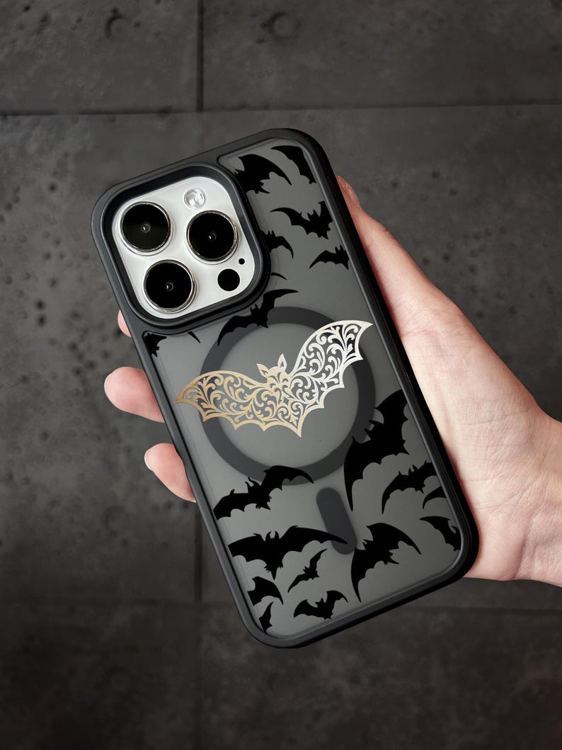 Gothic Bat iPhone 17 Pro Max Case, Dark Aesthetic Phone Cover for ...
