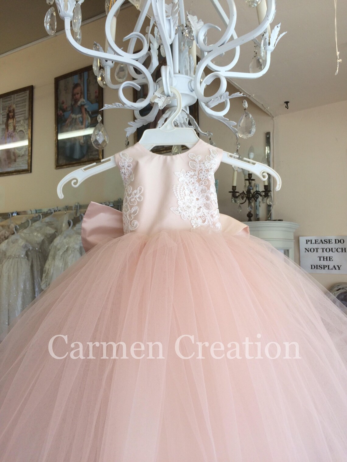 Mini Bride Flower Girl Dress Blush Pink NB | Etsy