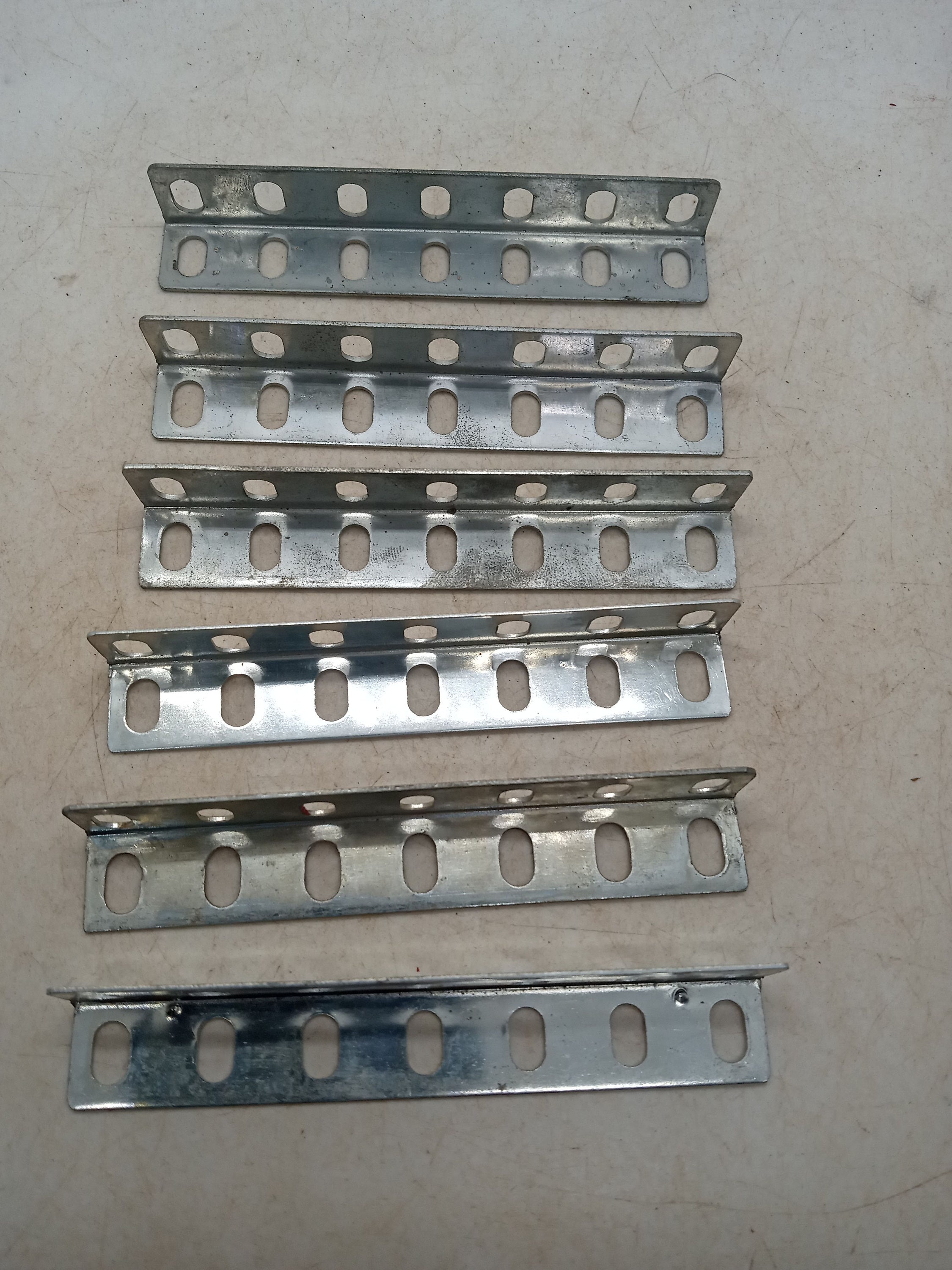 Vintage 3" Right Angle Steel Girders Lot of 6 With Holes From 1950's ...