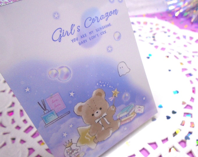 90 Pgs. Kawaii Bear Mini Memo Pad Stationery Homework, School, Paper ...
