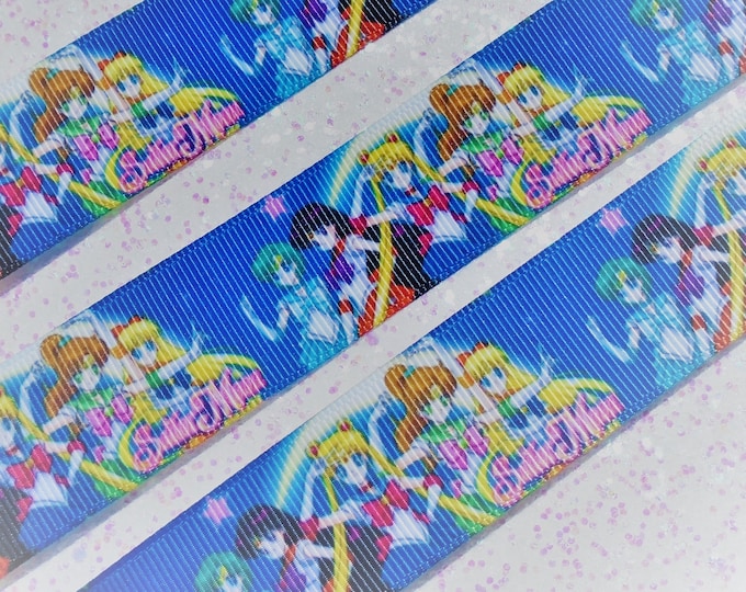 3 Yards 1" 25mm Sailor Moon Ribbon Comes Rolled in 3 Yard Continuous Pc ...