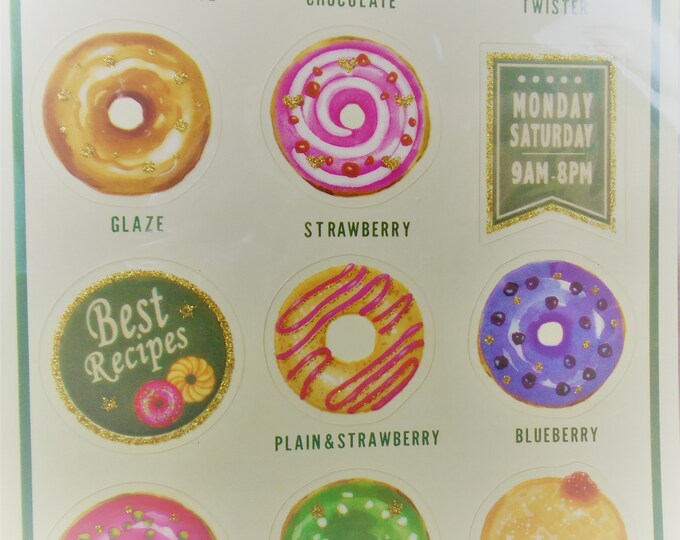 Donut Menu Glitter Sweets Daiso Sheet for Snail Mail, Cards, Gifts, Diy ...