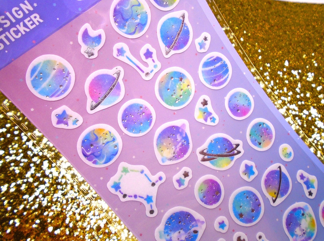 Kawaii Daiso Cute Moon Stars Stickers, 2 Sheets Snail Mail, Cards ...