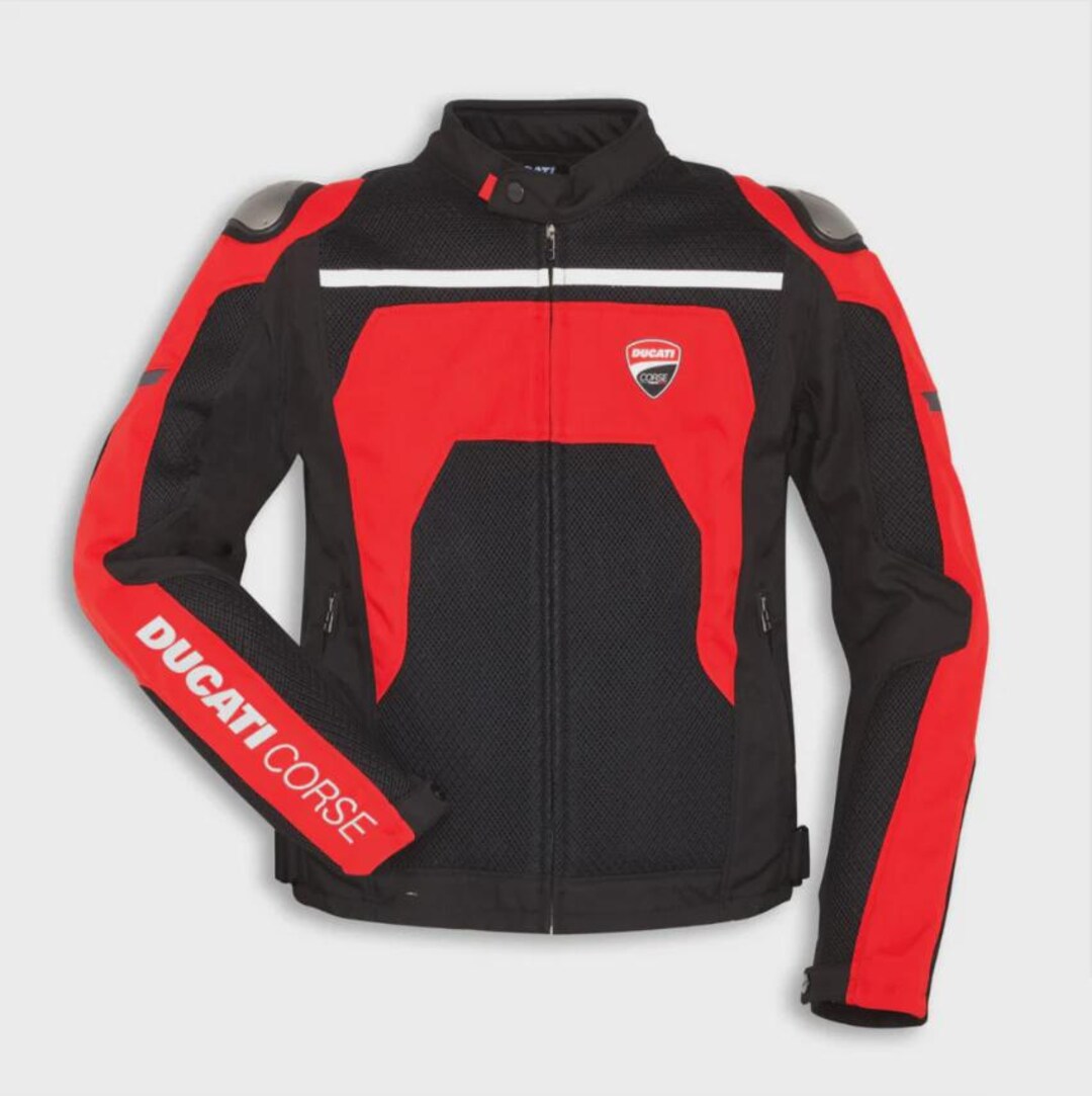 Ducati Men’s Waterproof Racing Motorcycle Jacket | Mesh Cordura Textile ...