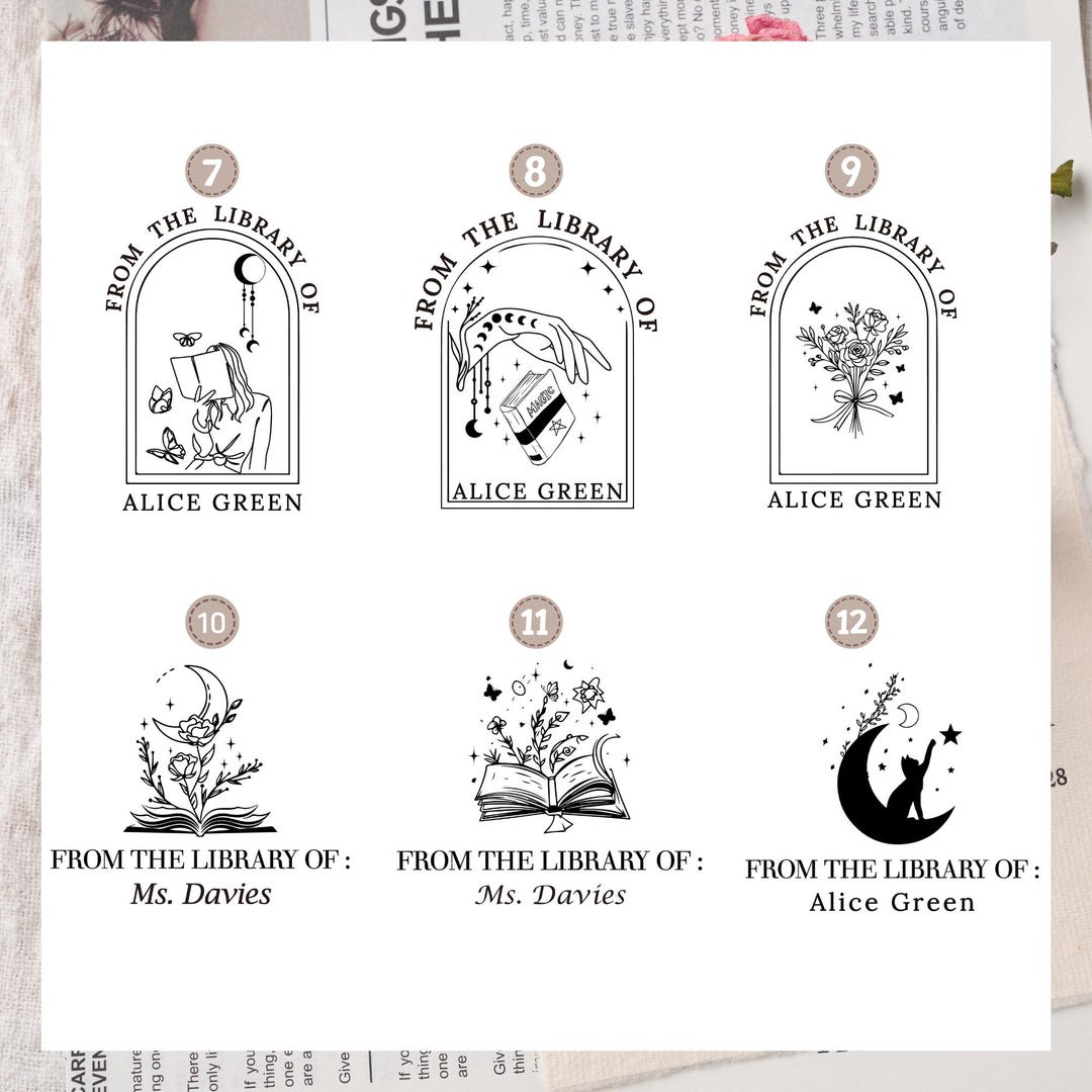 Personalized Ex Libris Stamp – Custom Library Book Stamp - Etsy