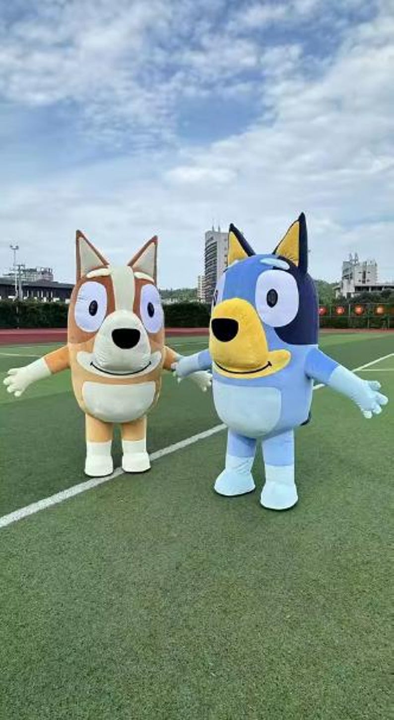 Adorable Bluey Cartoon Dog Costume – Fun Mascot Suit for Kids ...