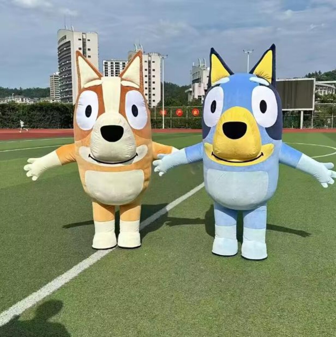 Adorable Bluey Cartoon Dog Costume – Fun Mascot Suit for Kids ...