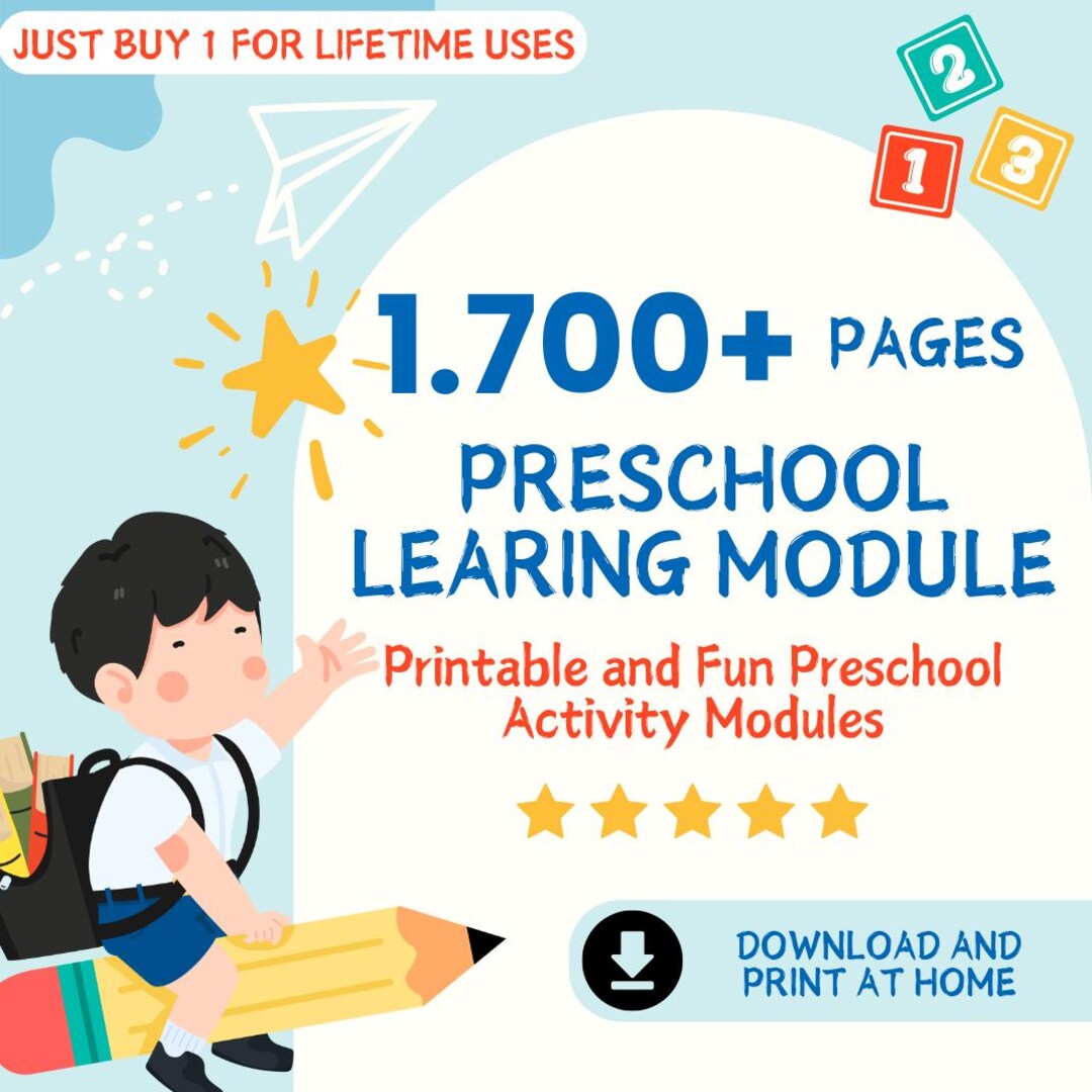 Preschool Learn & Fun - Printable Worksheets and Module [1.700+ Pages ...