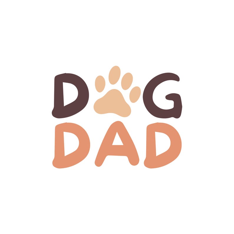 Dog Dad Shirt SVG | Paw Print Dog Dad Clipart | Funny Pet Lover ...