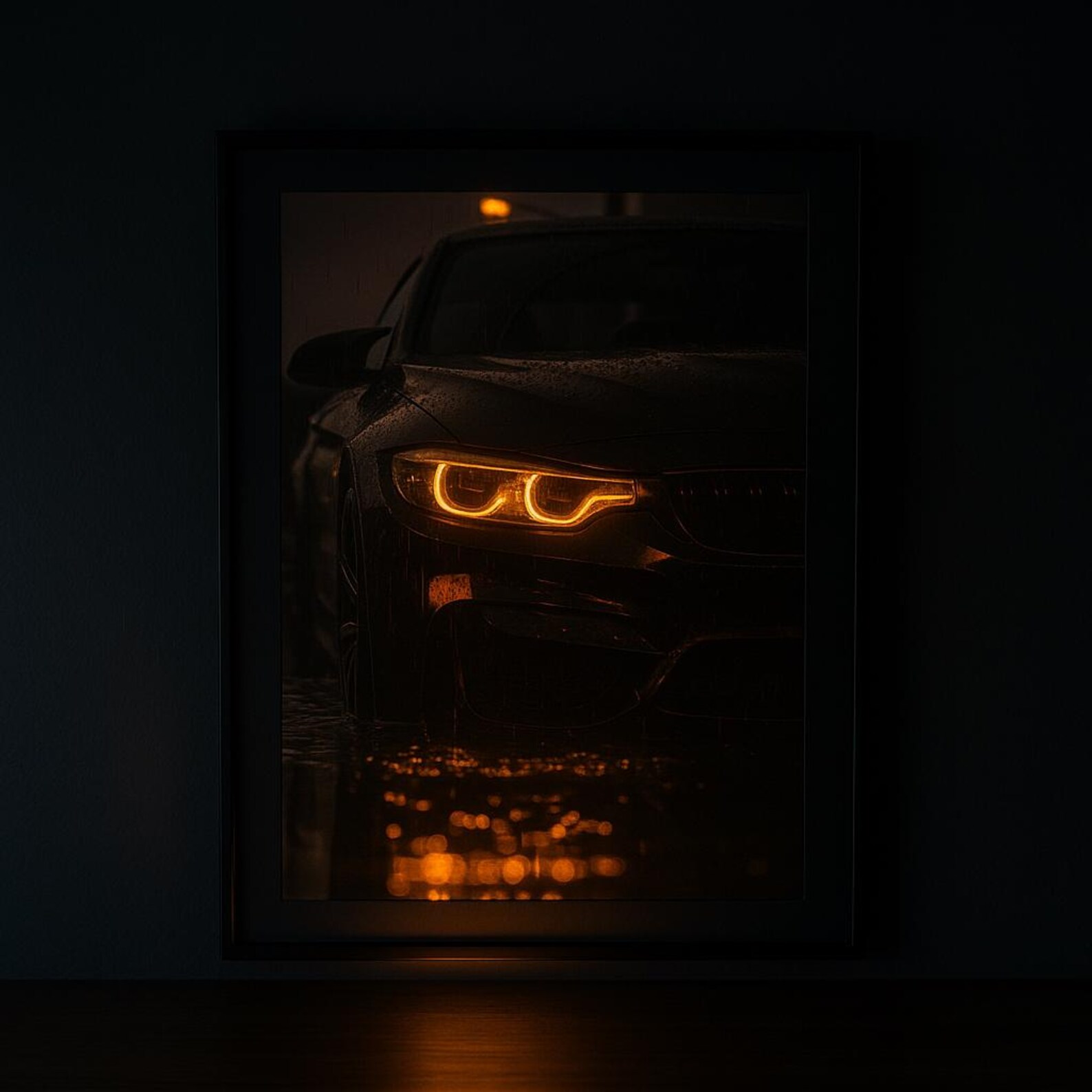 Custom LED Neon Car & Bike Poster: Automotive Wall Art - Etsy