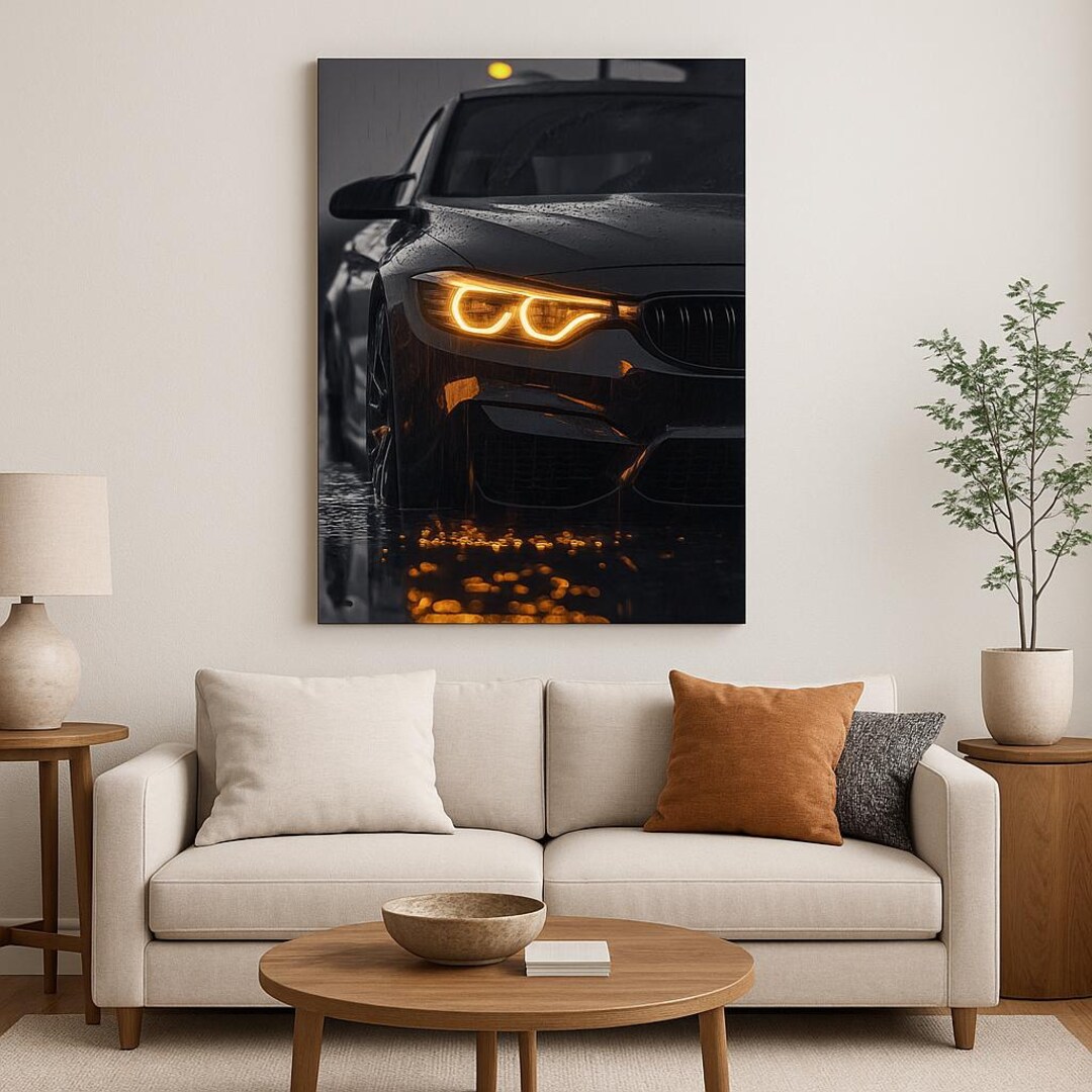 Custom LED Neon Car & Bike Poster: Automotive Wall Art - Etsy