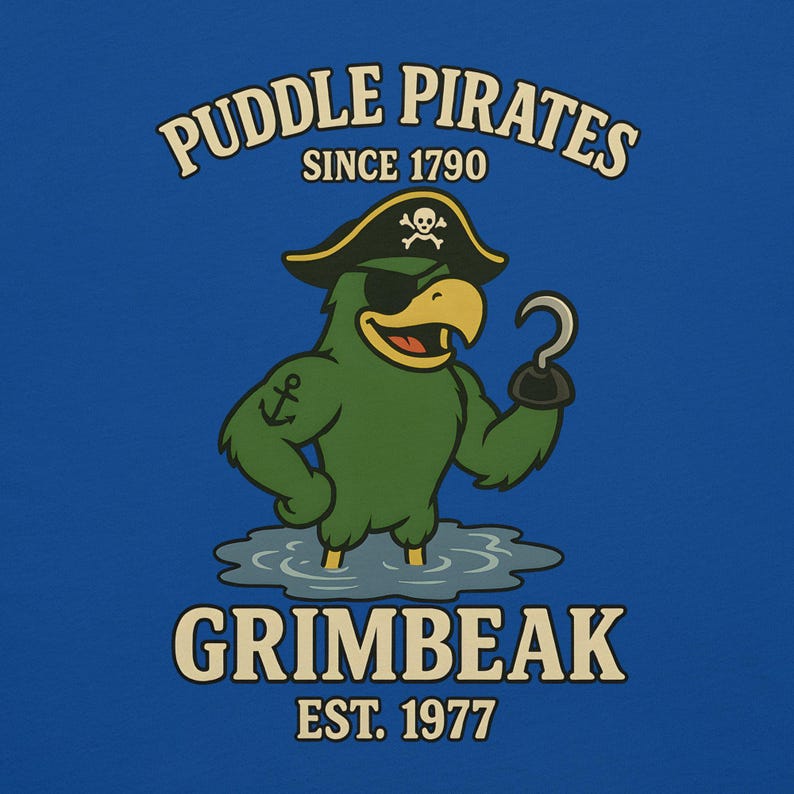 Puddle Pirates – Grimbeak Est. 1977 Funny Coast Guard Tee - Etsy