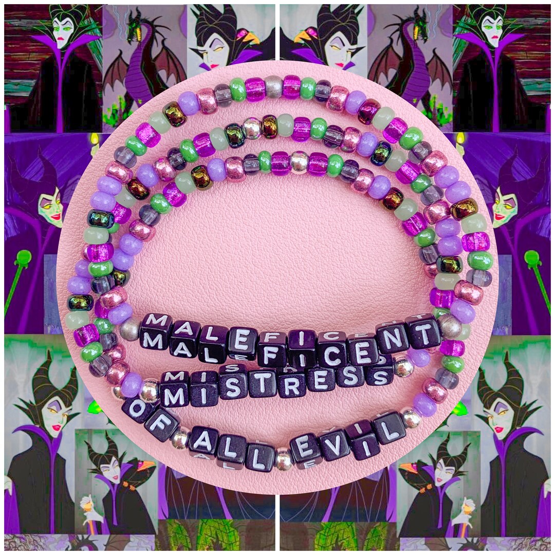 Maleficent Beaded Bracelets Disney Villains Mistress of All Evil Fools ...