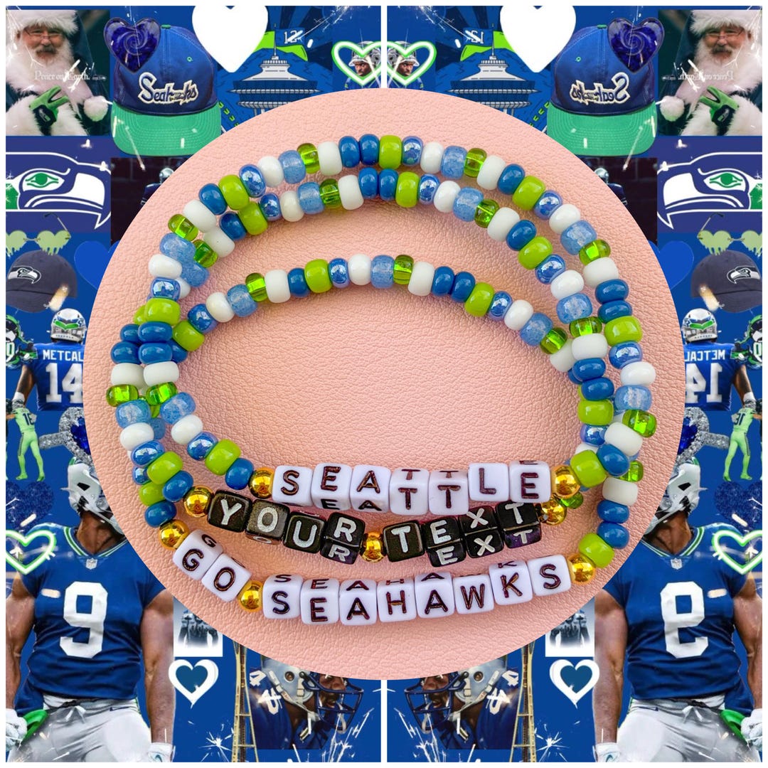 Seattle Seahawks Beaded Bracelets - Family Football Bracelets ...