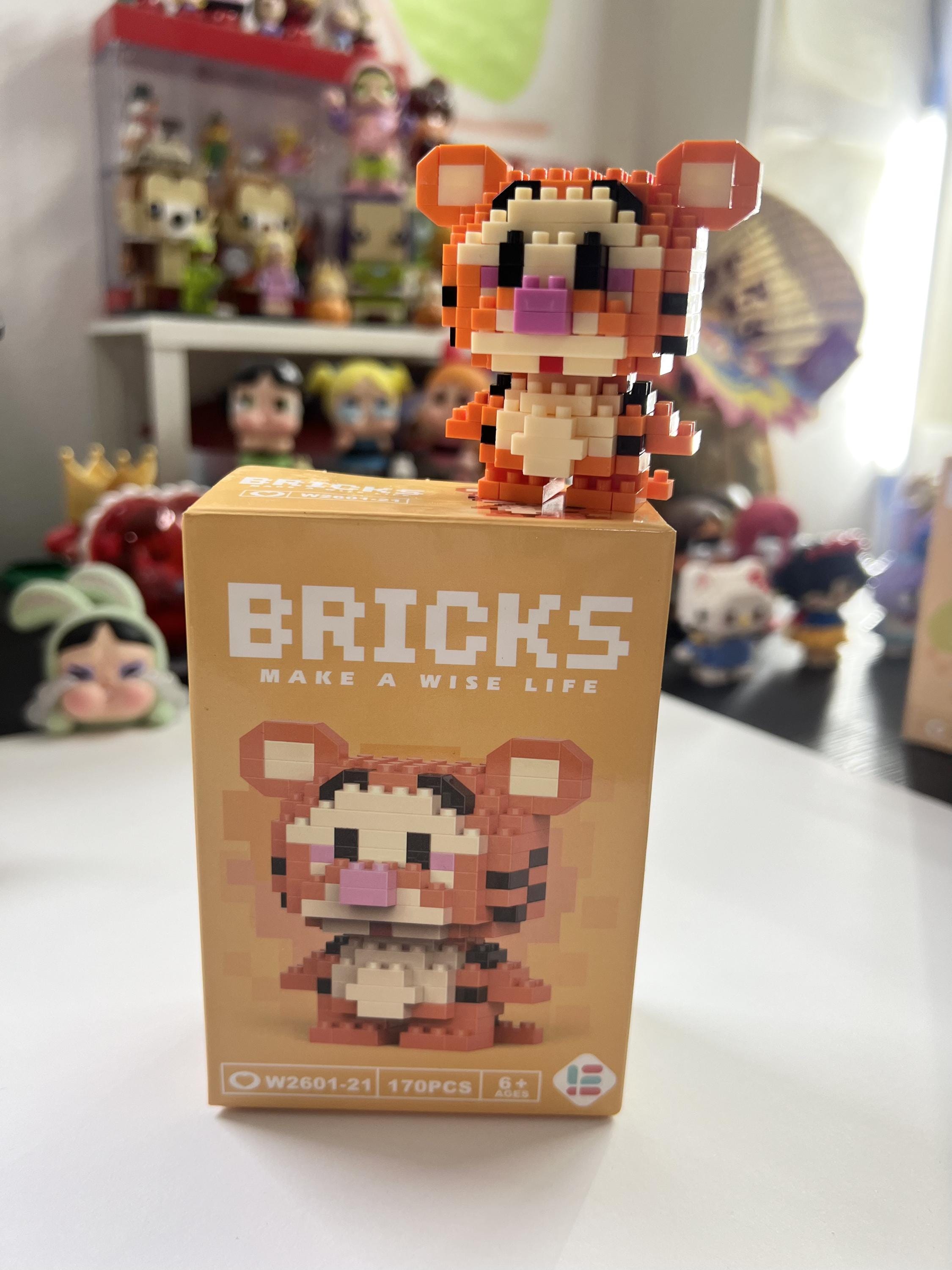 Pixel Tiger Mini Building Block Toy – 170PCS DIY Brick Animal Kit, Cute ...