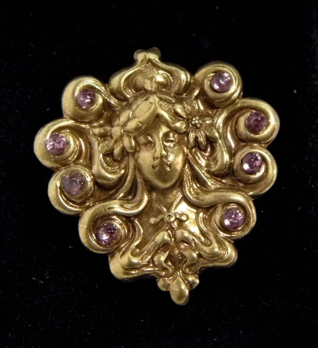 Golden Medusa Ring, Art Nouveau Jewellery, Mucha Jewelry, Victorian ...