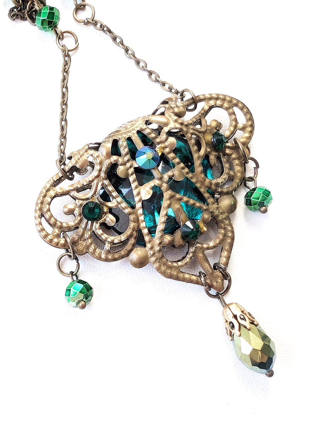 Victorian Style Filigree Necklace, Golden Filigree, Victorian Jewellery ...