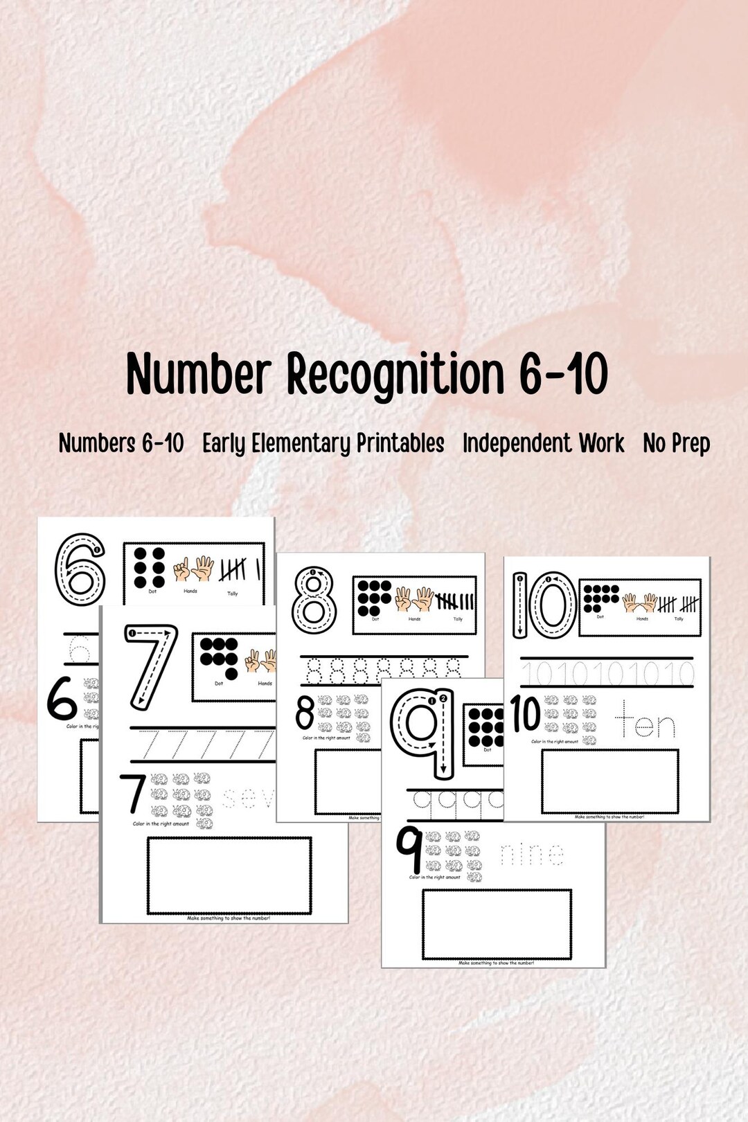 Numbers 6-10 Learning Pack - Etsy
