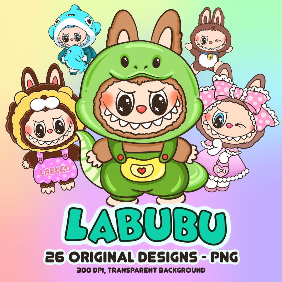 26 Labubu Clipart Digital Download Pack | Original Labubu Design ...