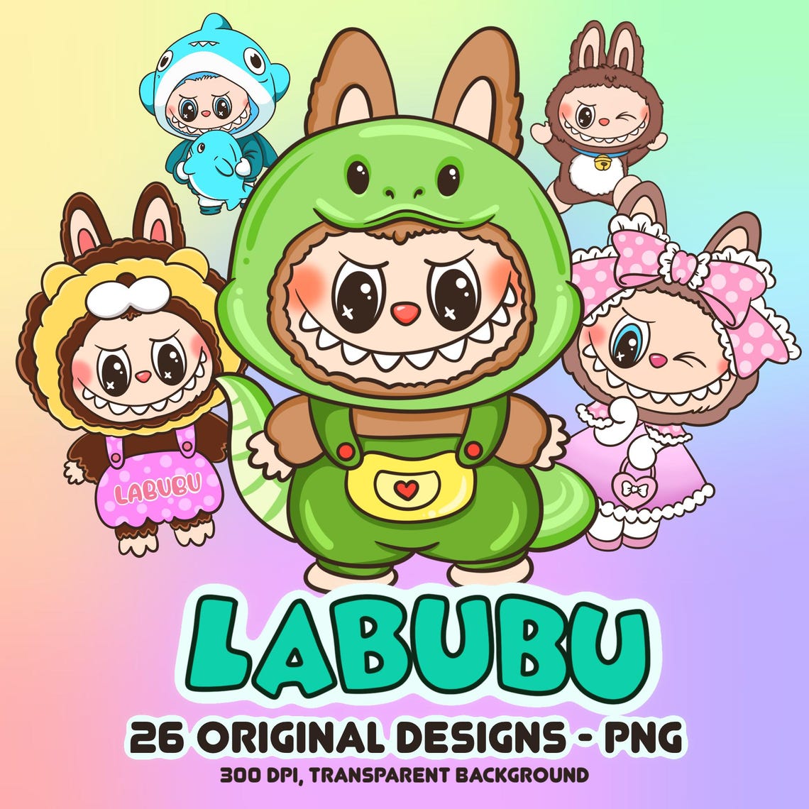 26 Labubu Clipart Digital Download Pack | Original Labubu Design ...