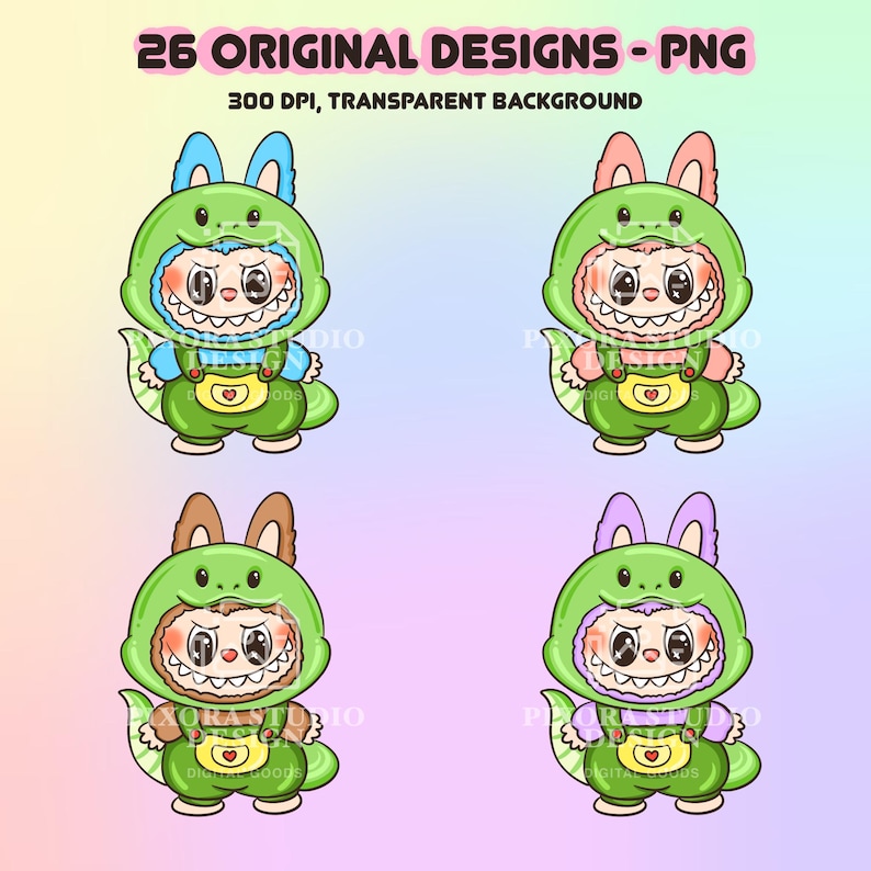 26 Labubu Clipart Digital Download Pack | Original Labubu Design ...