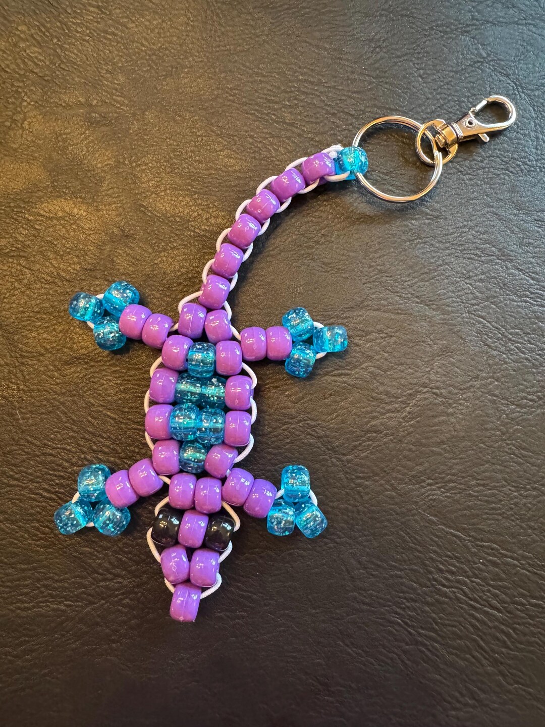 KANDI Purple Lizard Keychain - Etsy