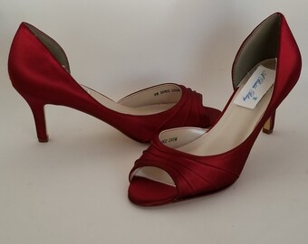 Red wedding shoes | Etsy