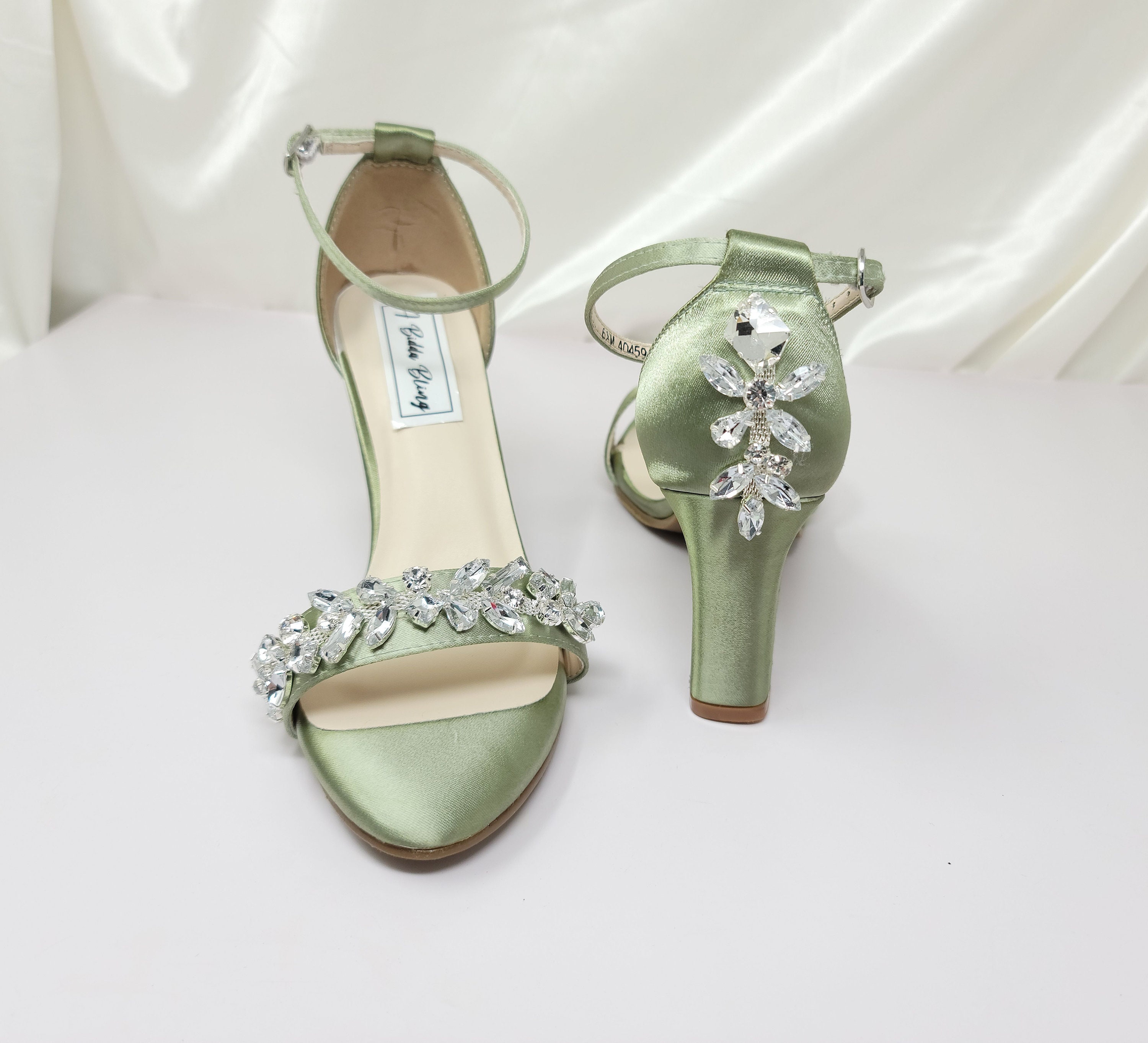 Sage Green Block Heels Sage Green Wedding Shoes Sage Green Wedding ...