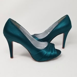Teal Wedding Shoes Teal Bridal Shoes Over 100 Color Choices Blue Bridal ...