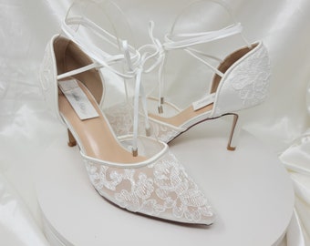 Ivory Closed Toe Heels - Etsy