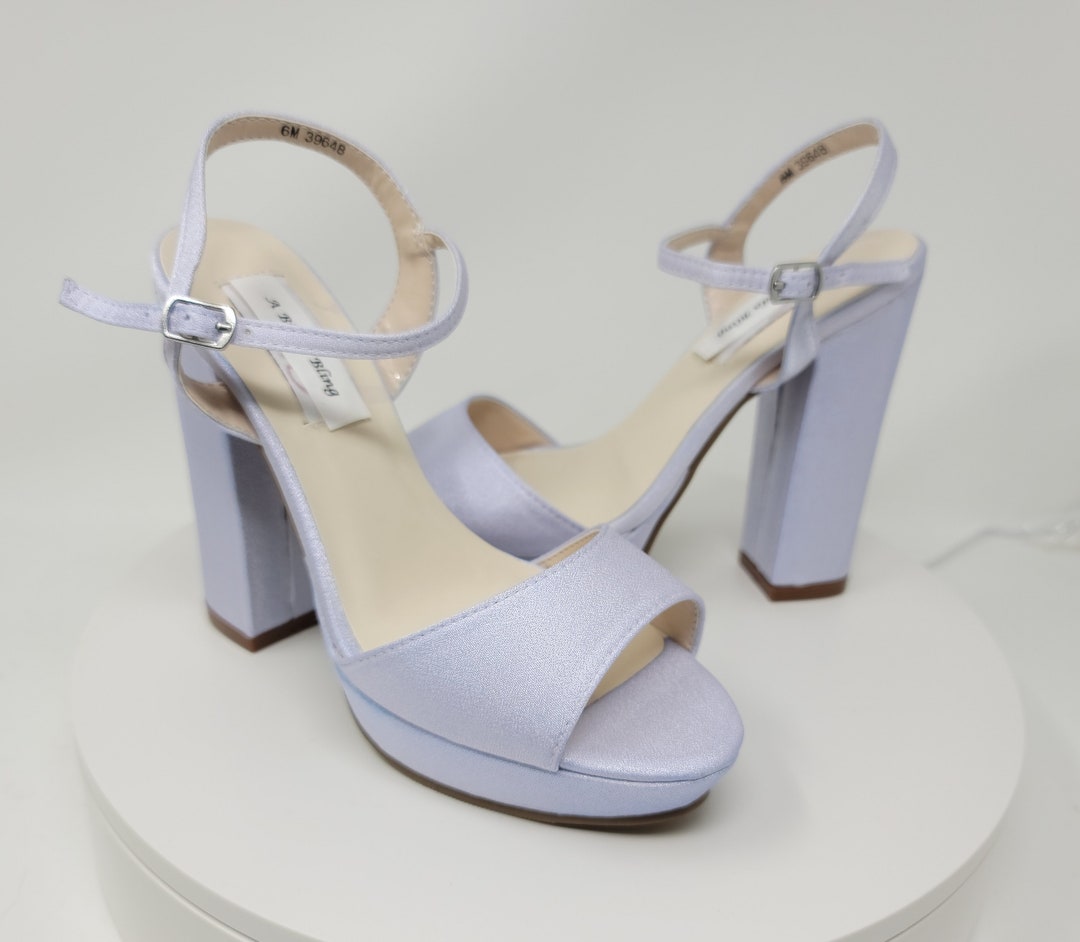 Lilac Bridal Shoes Lilac Block Heel Wedding Shoes Lilac Platform ...