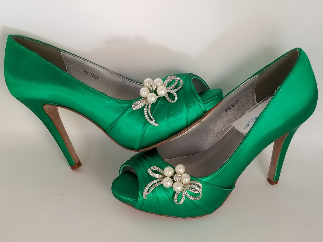 Emerald Green Wedding Shoes Emerald Green Bridal Shoes 100 Colors ...
