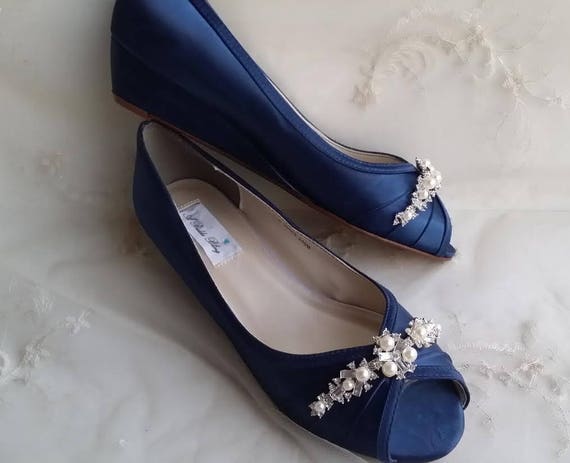 Wedding Royal Blue Wedges