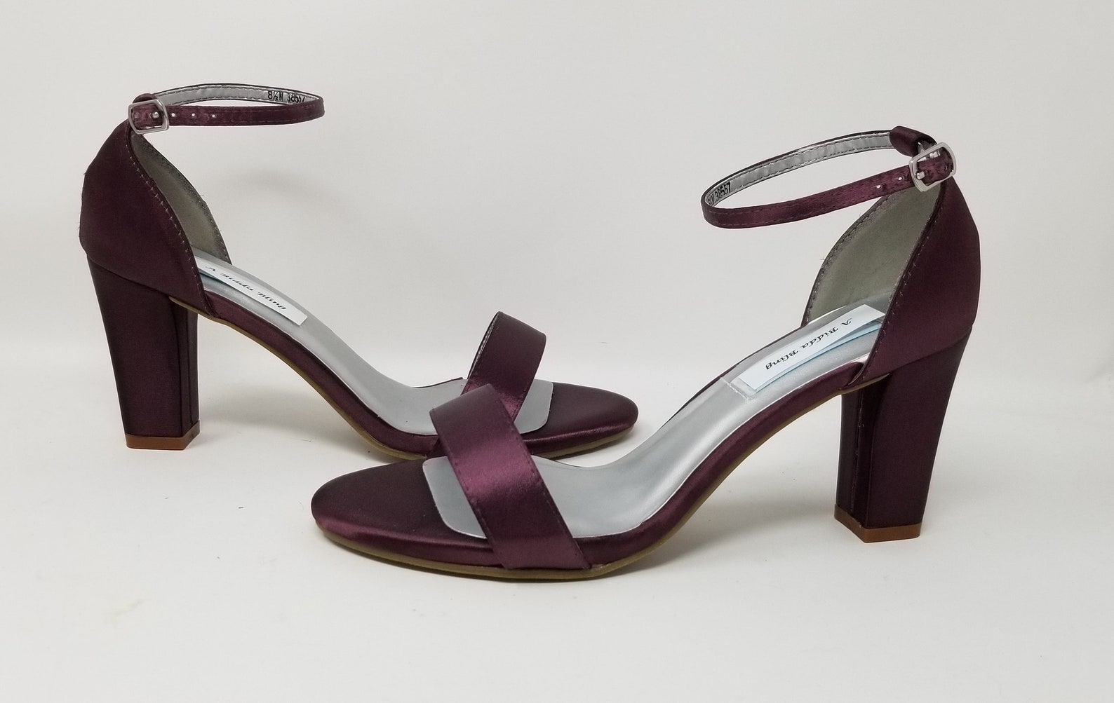 Plum Wedding Shoes Chunky Heels Plum Purple Bridal Shoes or - Etsy