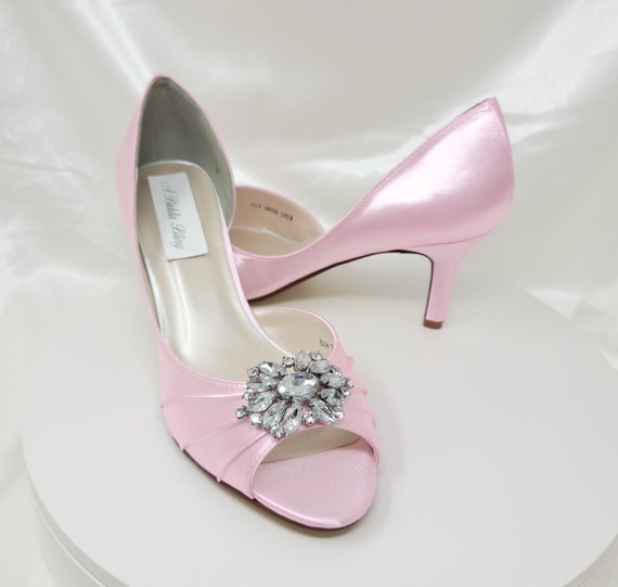 Pink Wedding Shoes With Crystals