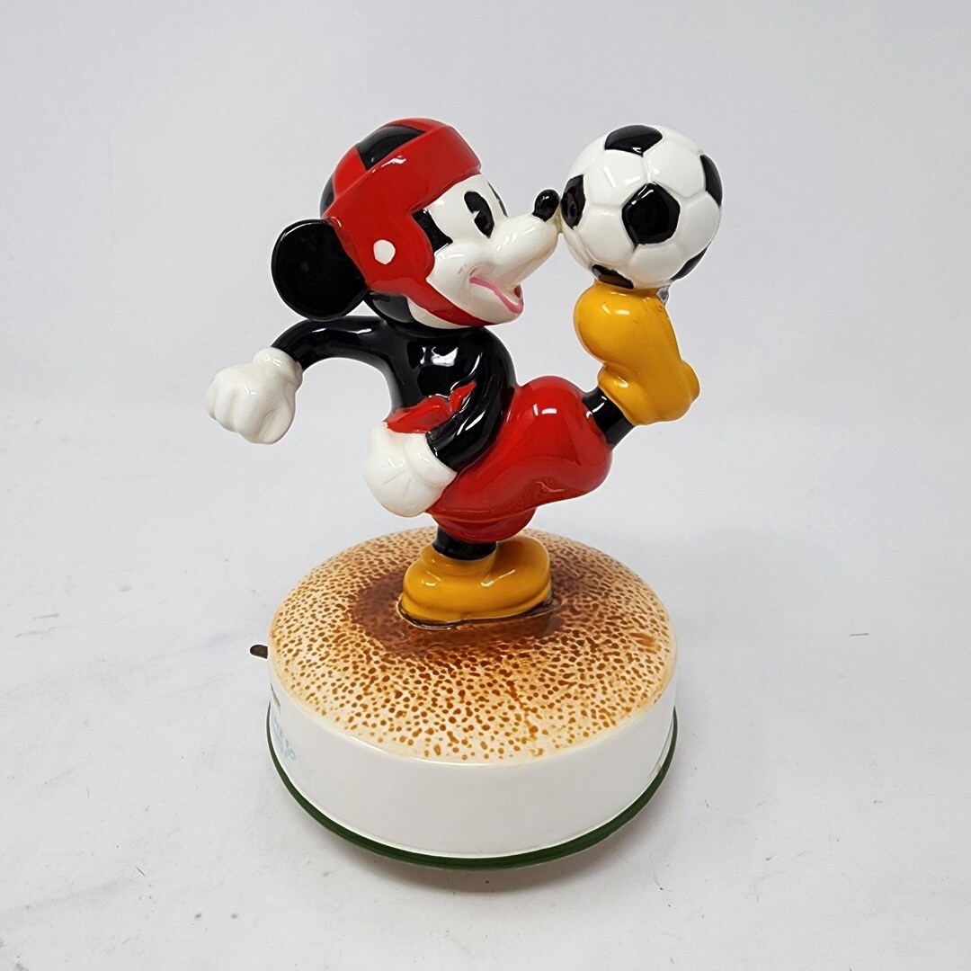 Schmid Disney Mickey Mouse Soccer Music Box Tip Toe Through the Tulips ...