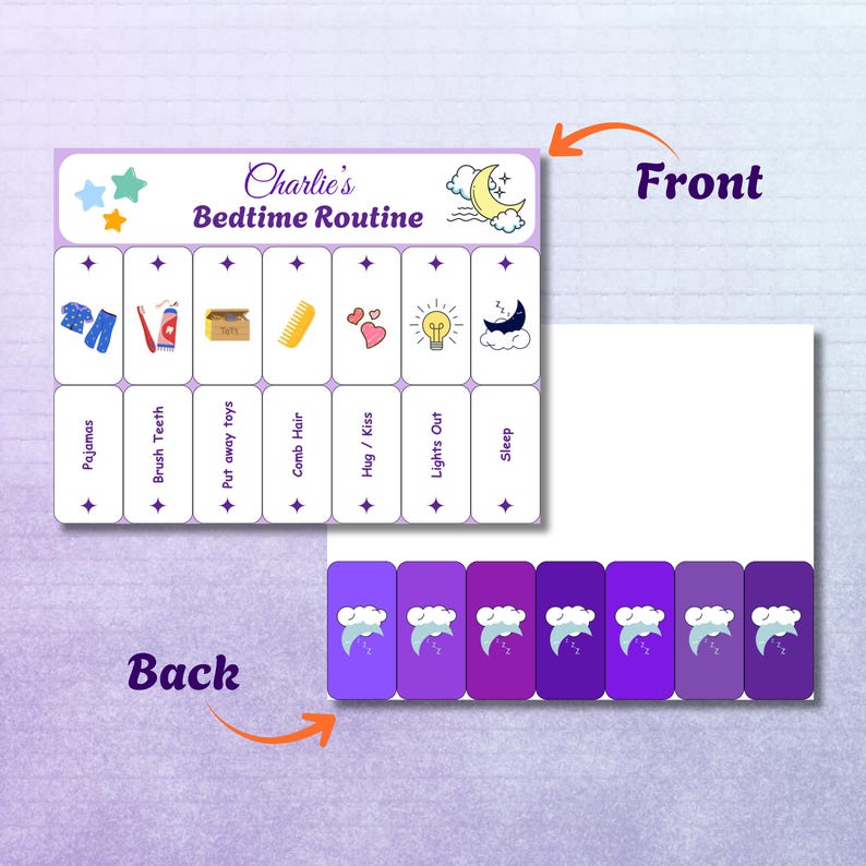 Editable Flip Routine Chart for Kids • Visual Schedule (canva Template ...