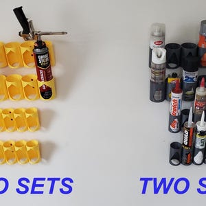 Wall Mount Spray Can & Caulk Tube Organizers - Holder - Storage - Rack ...