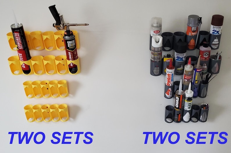 Wall Mount Spray Can & Caulk Tube Organizers - Holder - Storage - Rack ...