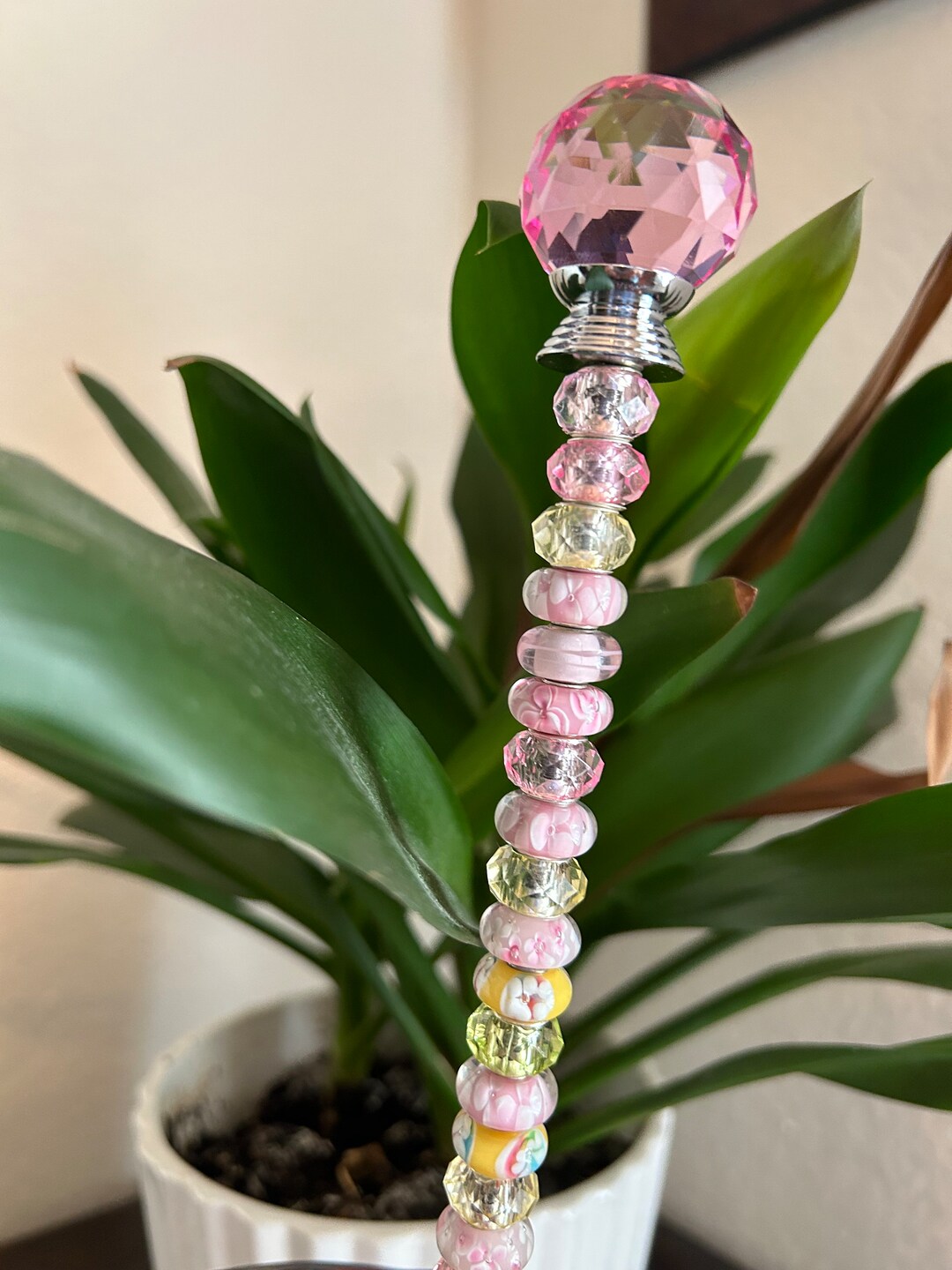 Very Unique All Glass Beads In Pink And Yellow Pastels Perfect For Spring Etsy