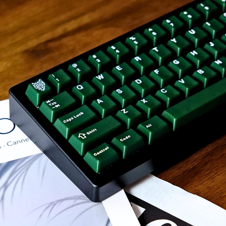 Emerald Keycaps Set – Dark Green PBT SA Profile for Mechanical Keyboard ...