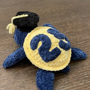 Graduation Turtle Crochet Plushie Stuffed Animal Amigurumi Customizable ...